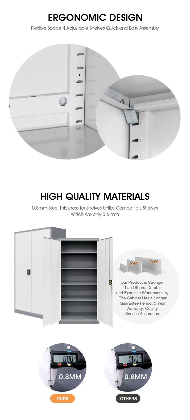 Lockable Filing Cabinet Office Furniture Document Storage with ...