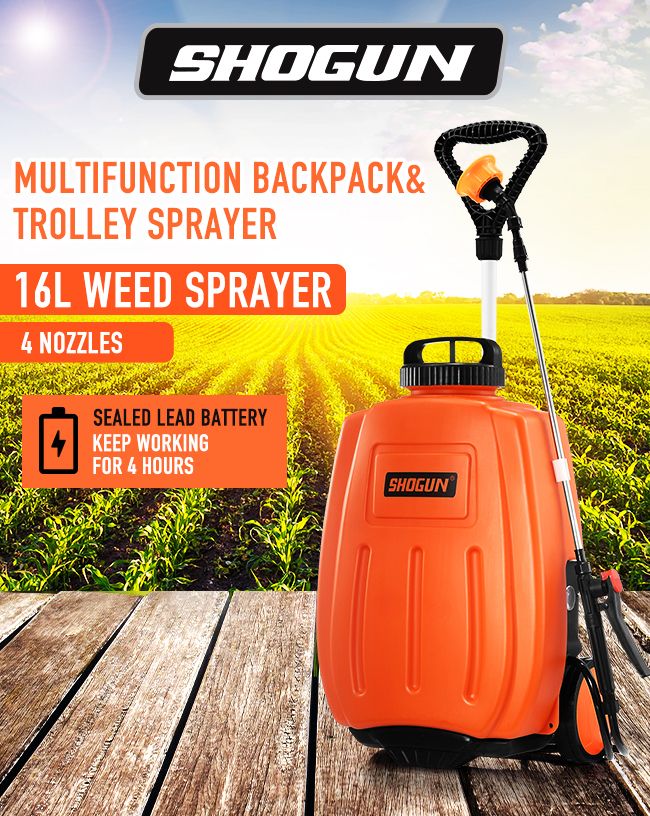 Garden Sprayer on Wheels 16L 12V Electric Weed Sprayer Farm Pump ...