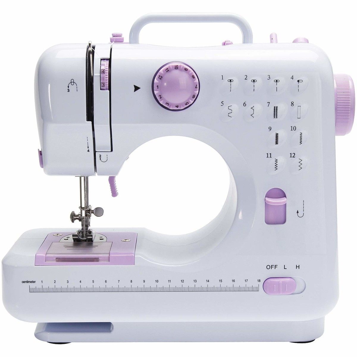 Electric Sewing Machine Portable Mini with 12 Built-in Stitches, 2 ...