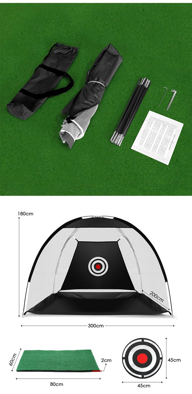 Golf Practice Net and Hitting Mat Target Set Training Aids Home Golf ...