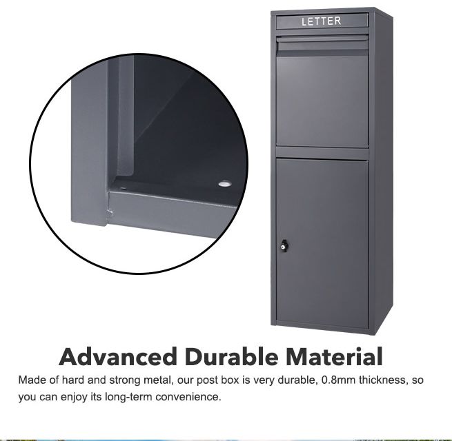 Letterbox Freestanding Weatherproof Parcel Mailbox Delivery Postbox ...