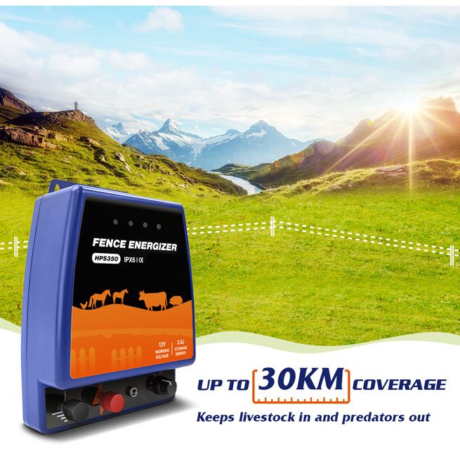 Petscene 30KM Electric Fence Energiser Charger Mains Fencing Energizer ...