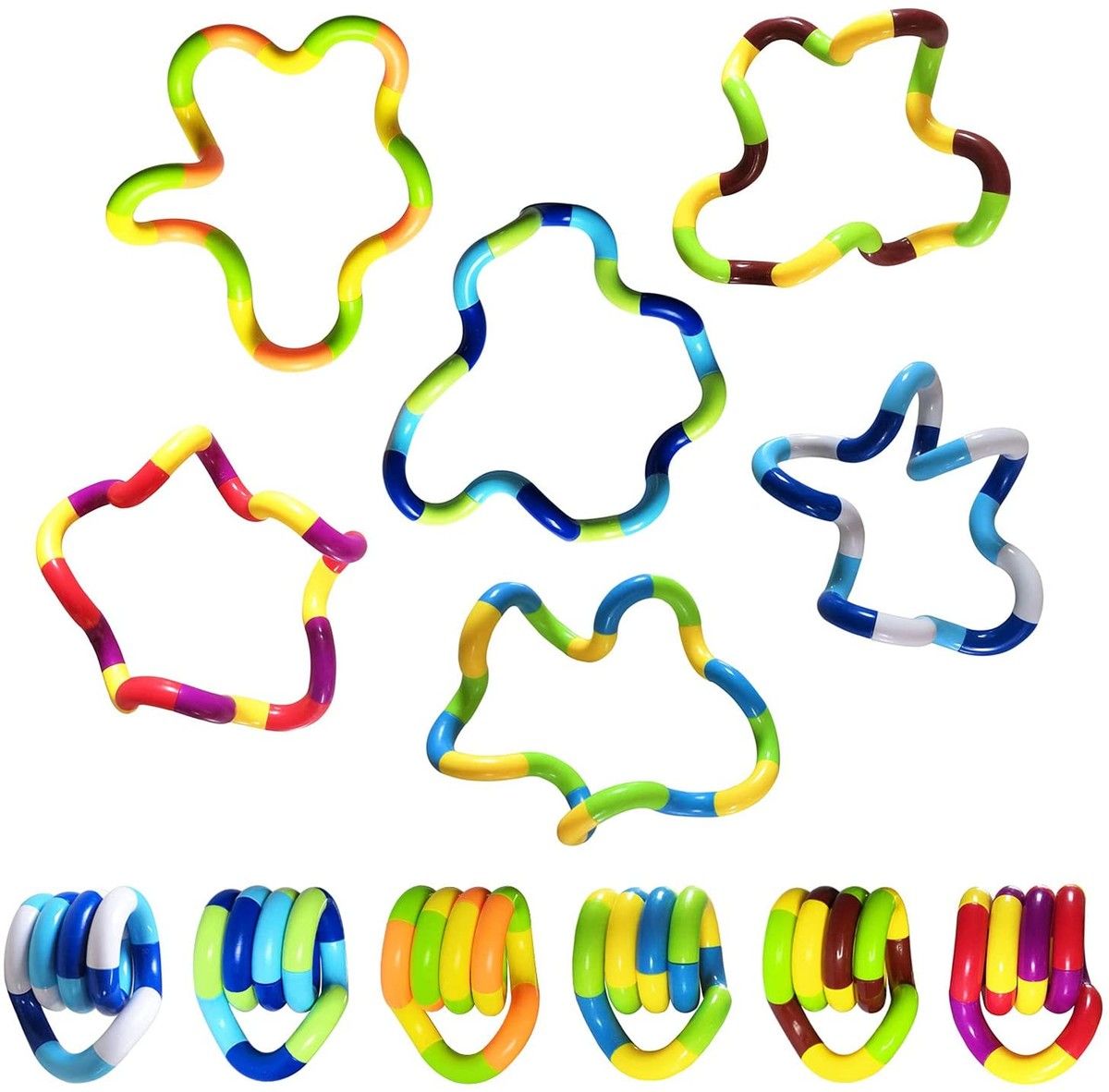 6PCS Tangles Brain Imagine Tools, Magic Fidget Toys,Sensory Toys ...