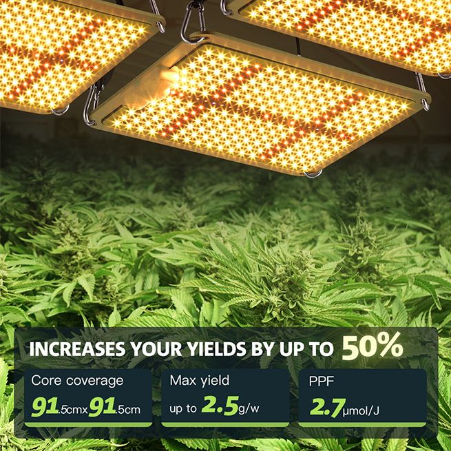 1000W LED Grow Light for Indoor Plants Full Spectrum Wireless Remote ...