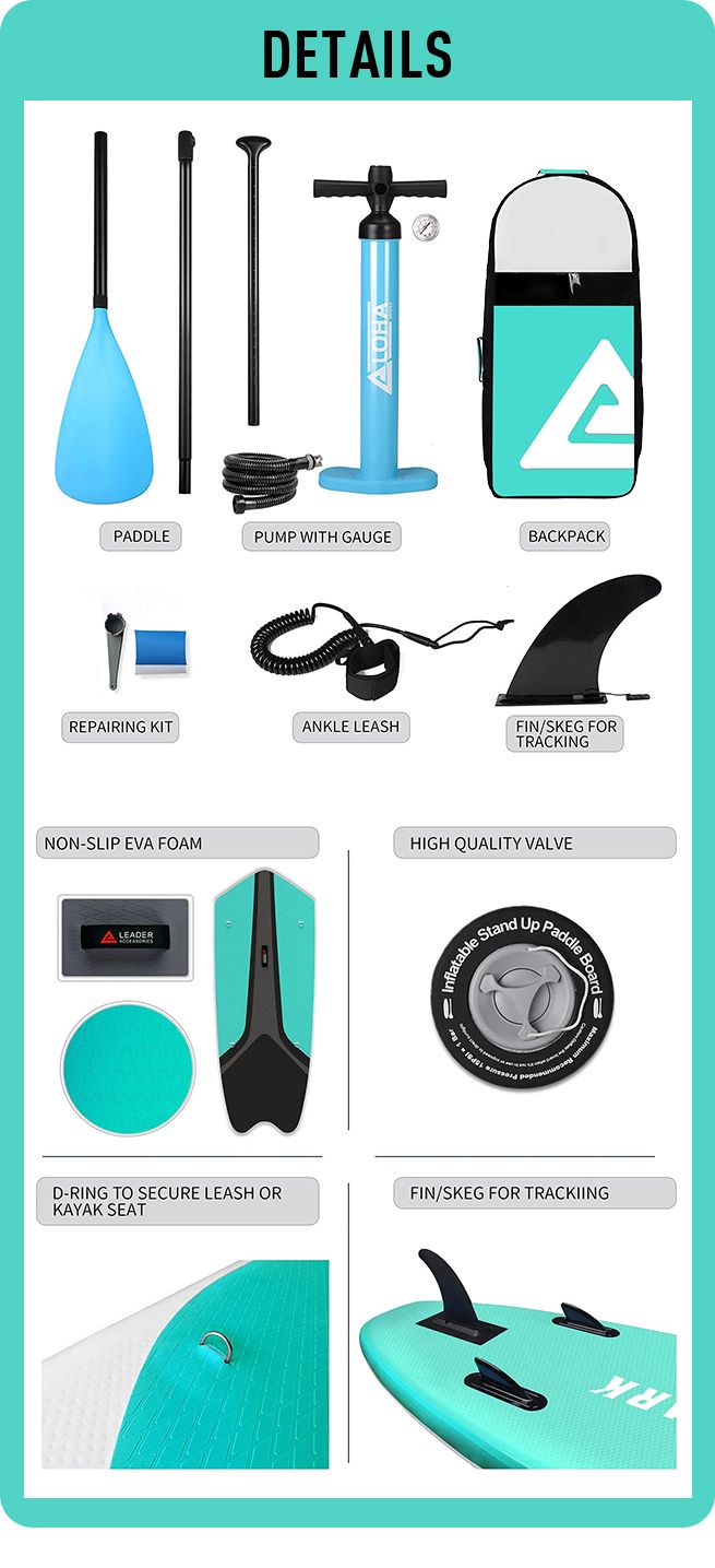 Stand Up Paddle Board SUP Inflatable Paddleboard with Paddle Backpack ...