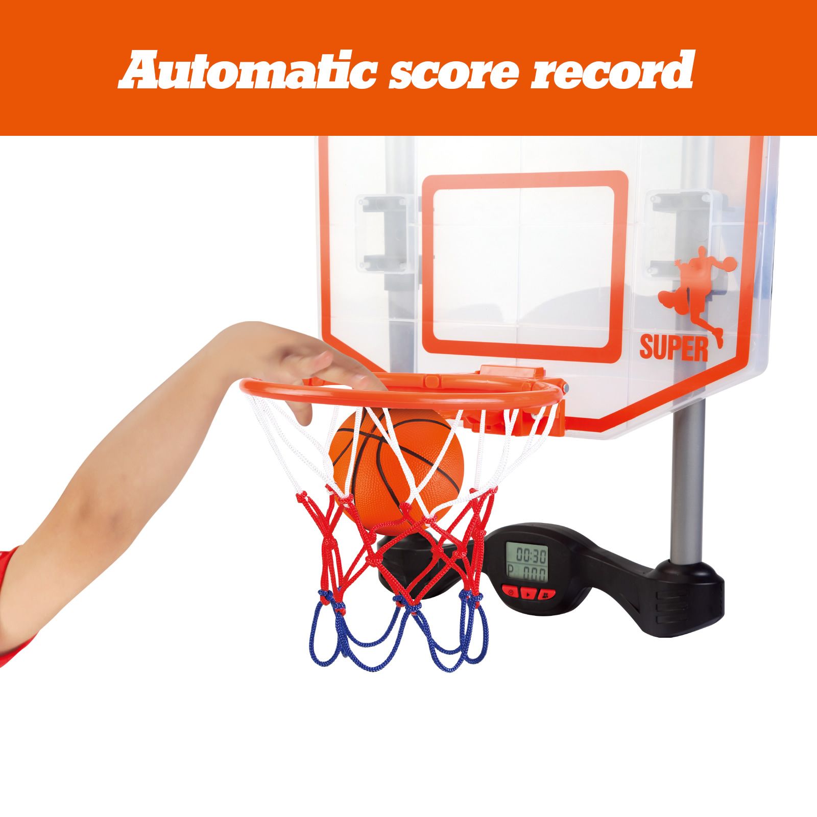 Mini Basketball Hoop Door Ring Wall Mounted Indoor Hang On Toy Set for ...