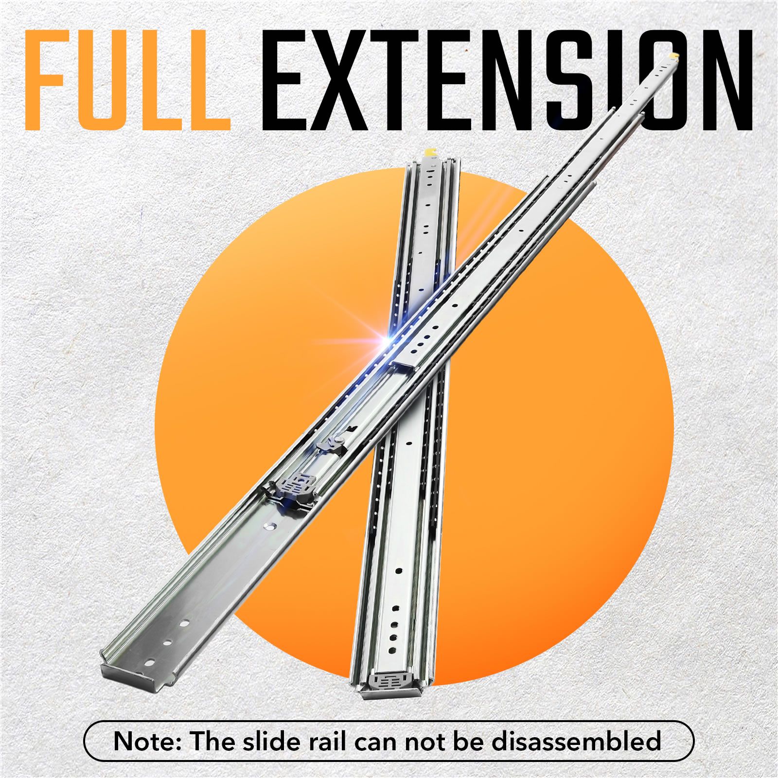 Heavy Duty Drawer Slide Locking Guide Rails Ball Bearing Runners ...