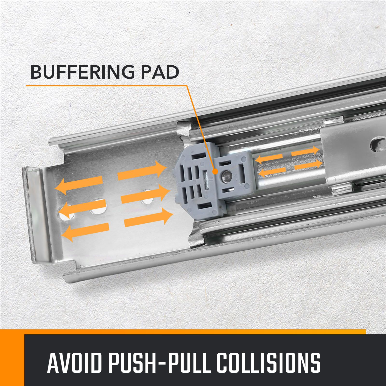 Drawer Slide Rails Heavy Duty Locking Runners Ball Bearing Cabinet ...