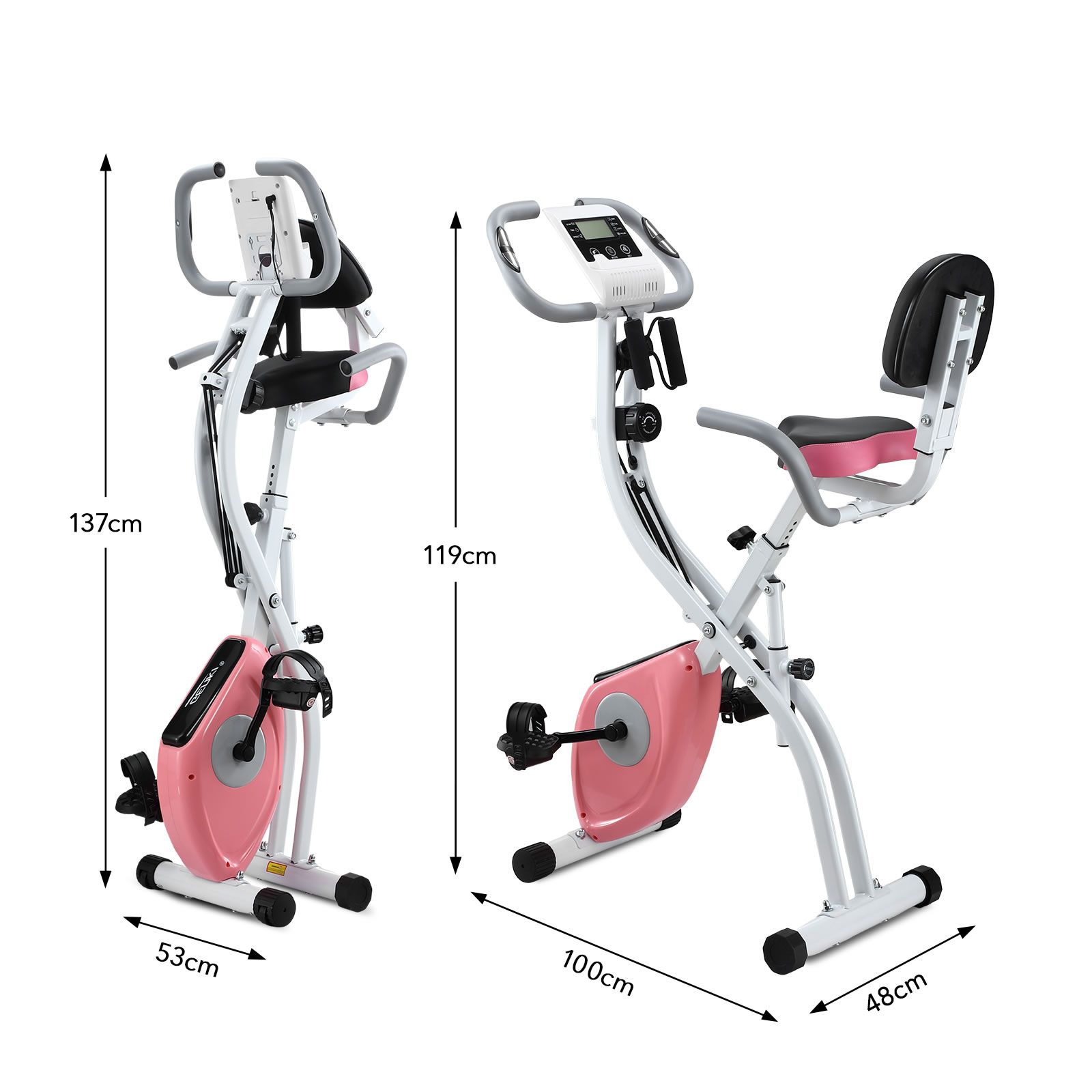 3 In 1 Exercise X Bike Trainer Recumbent Home Gym Fitness Workout ...