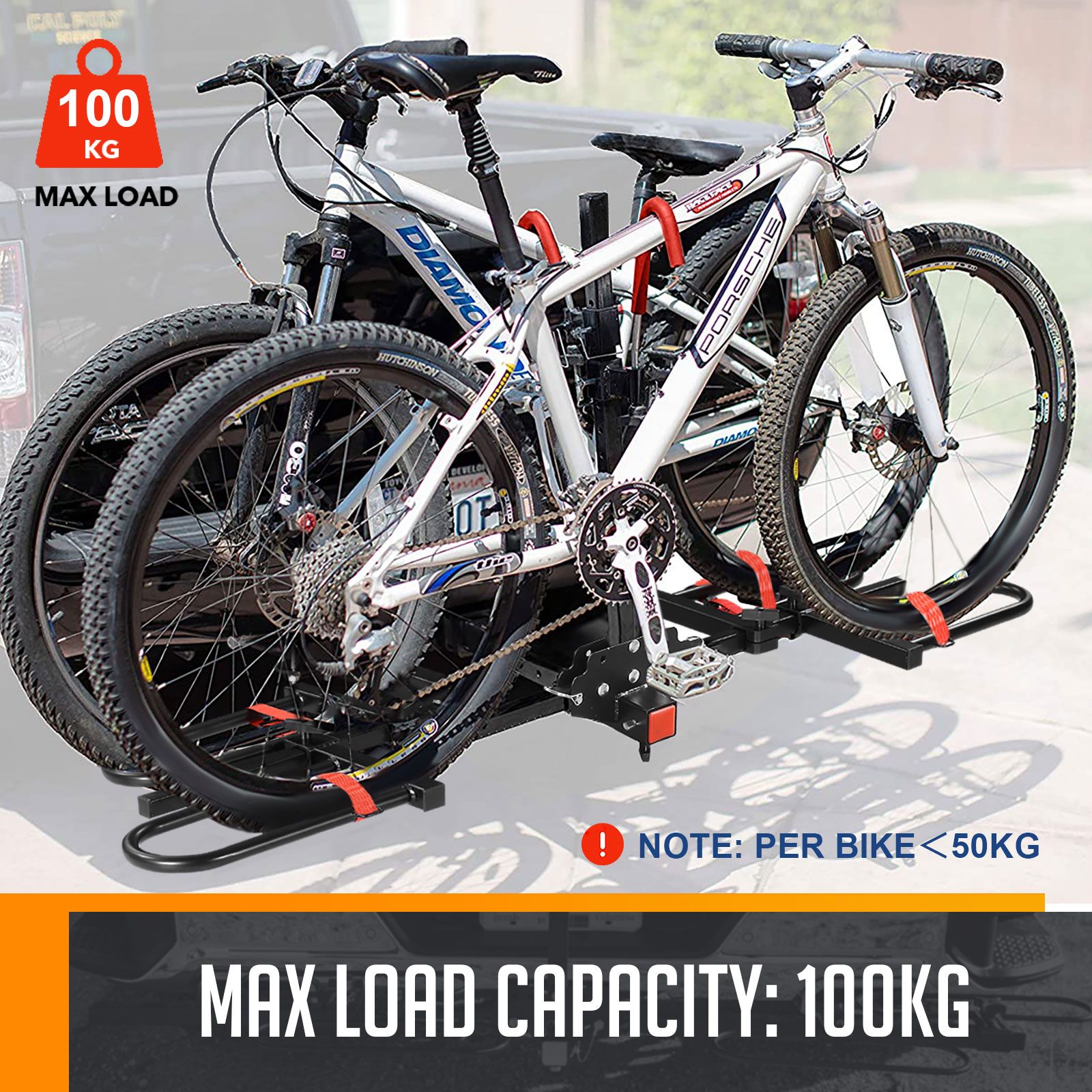 2 E Bike Rack Electric Bicycle Carrier Hitch Rear Platform for Car SUV ...