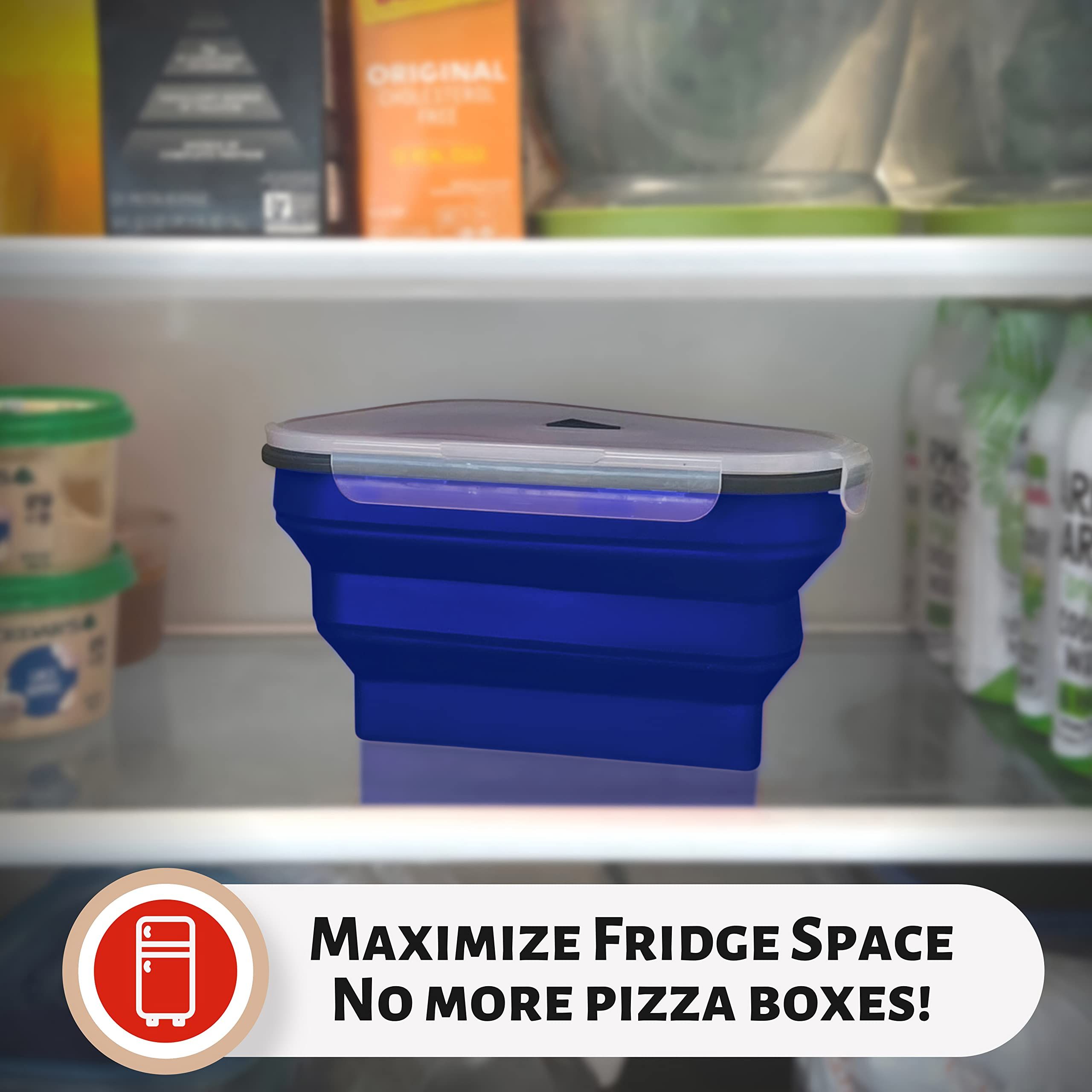 Pizza Pack - Reusable Pizza Storage Container with 5 Microwavable ...