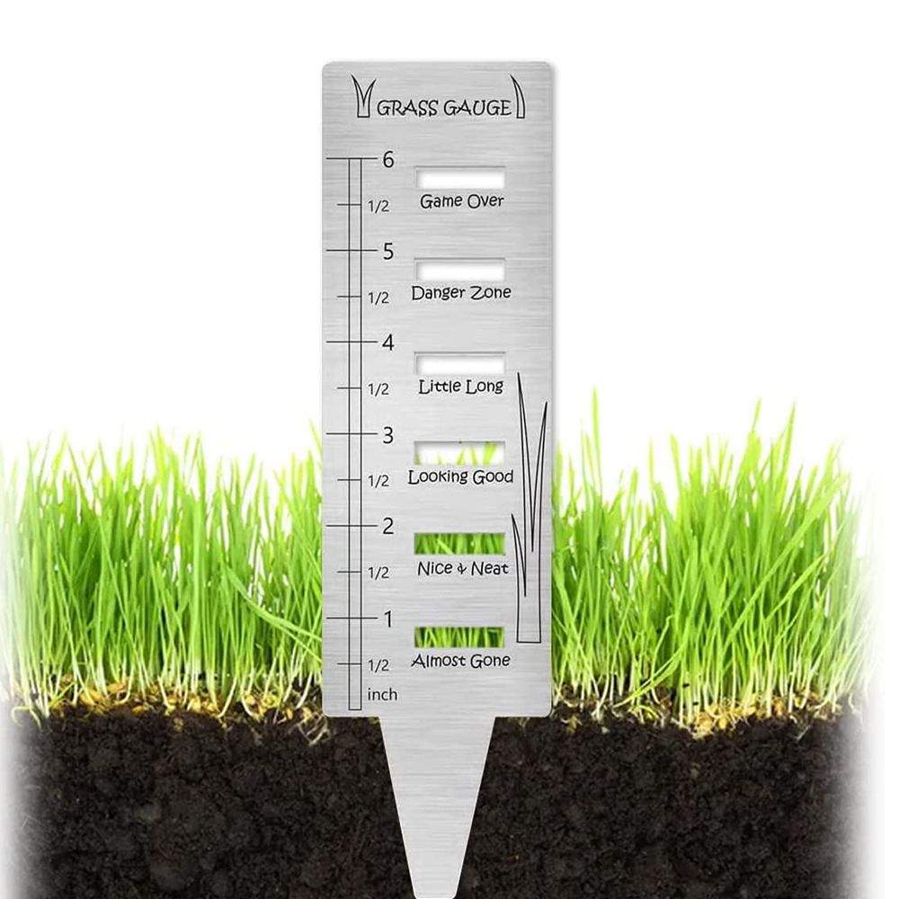 Grass Gauge,Stainless Steel Great Outdoor Grass Ruler Prune Plant ...