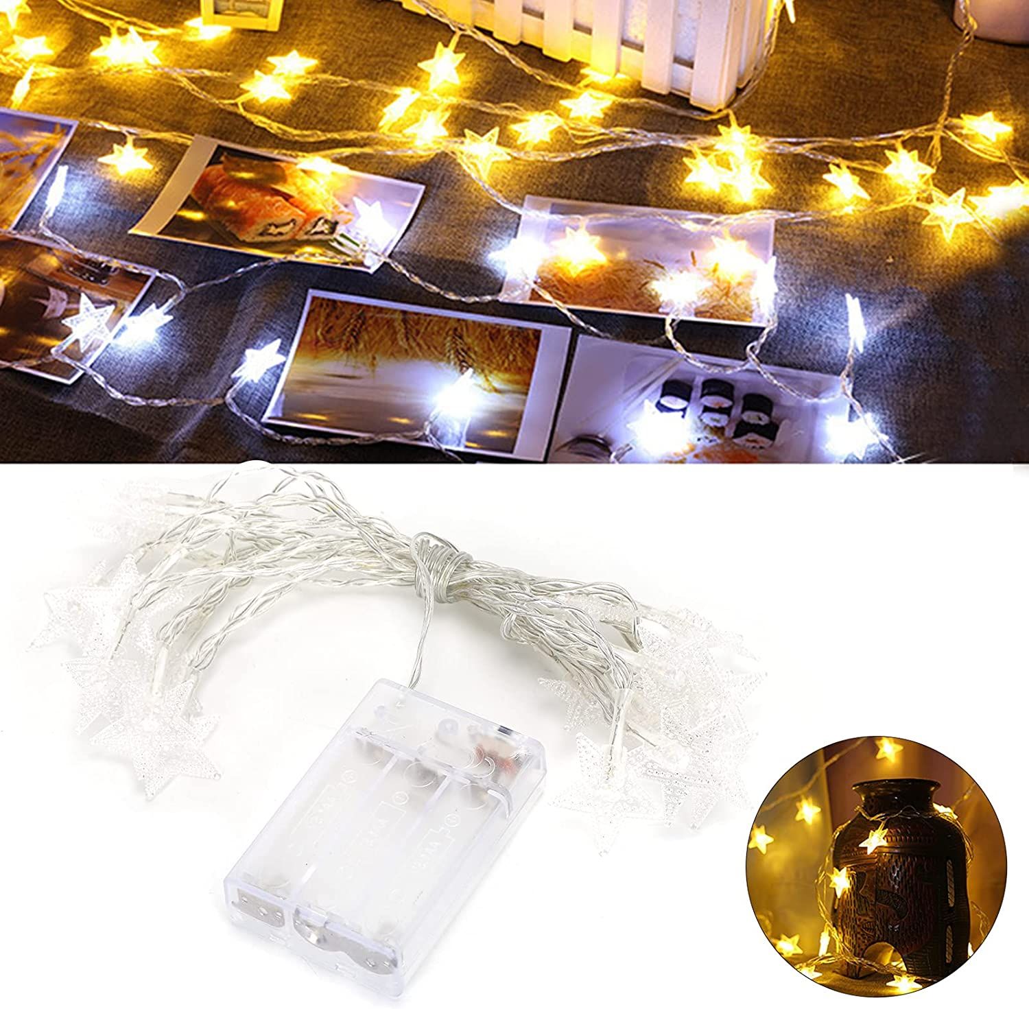 3M 20 LED lights string, hanging wall decor lights for kids room for ...