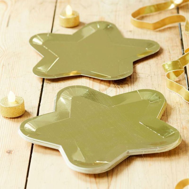 Star Shaped Thick Paper Plates, Pentagram Party Disposable Plates for ...