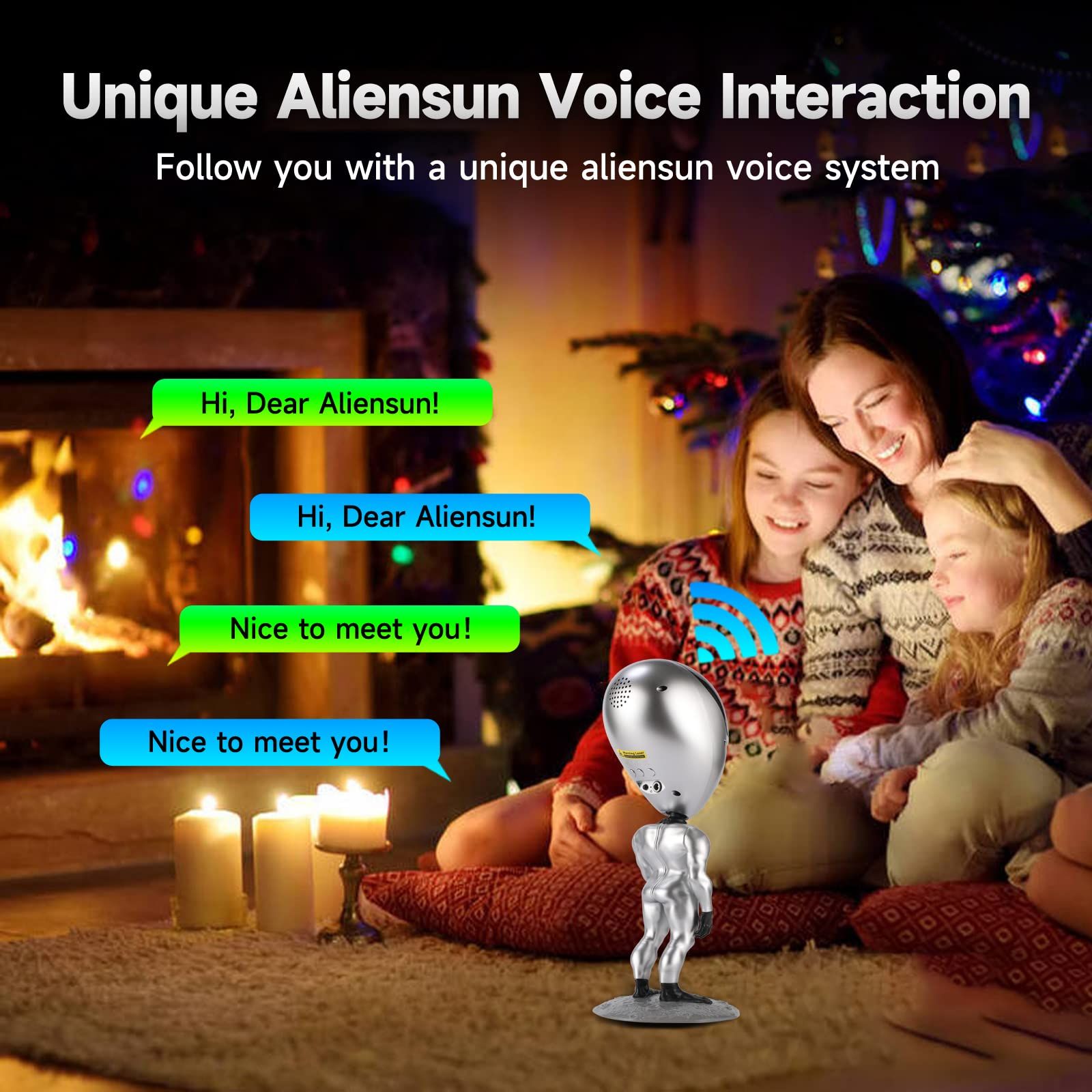 Aliens Star Projector Streamlet Galaxy Projector with Aliensun Voice ...