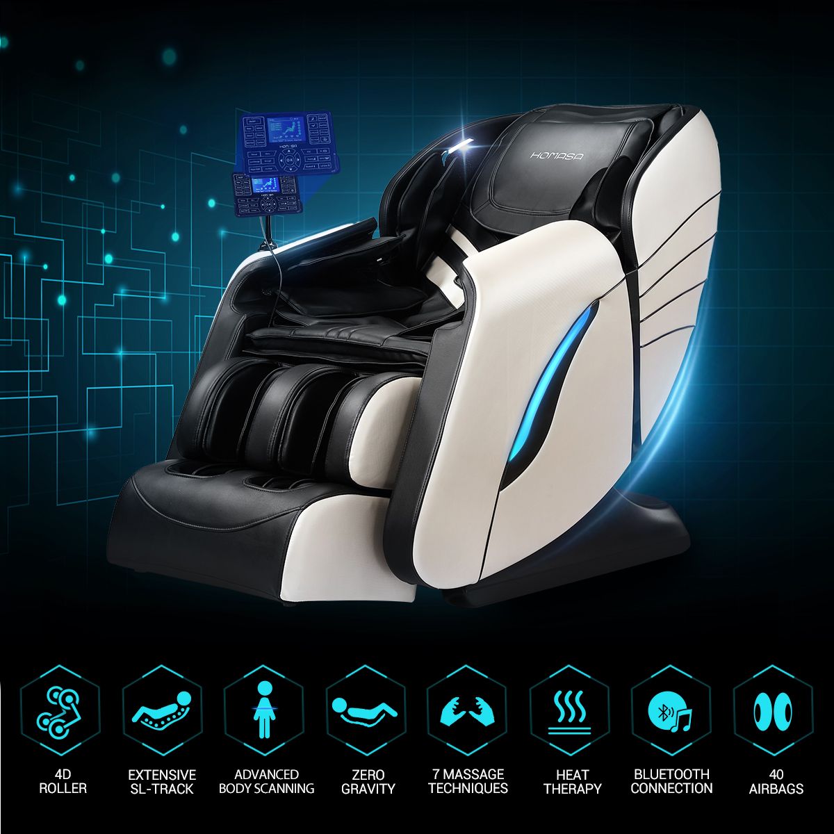 Massage Recliner Chair Therapy Zero Gravity Massager Shiatsu Massaging ...