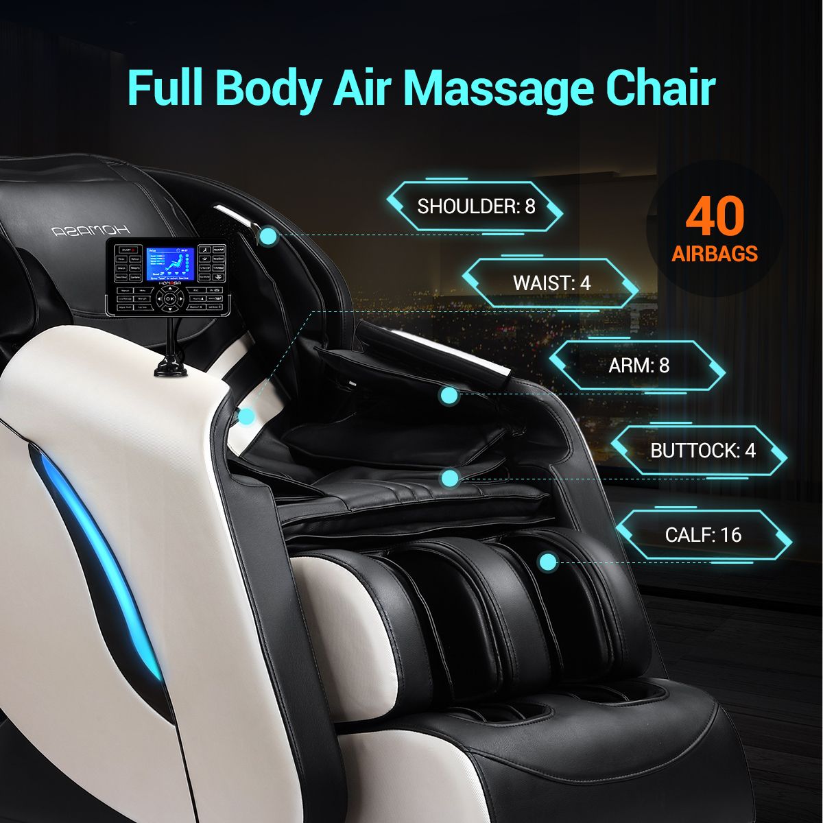 Massage Recliner Chair Therapy Zero Gravity Massager Shiatsu Massaging ...