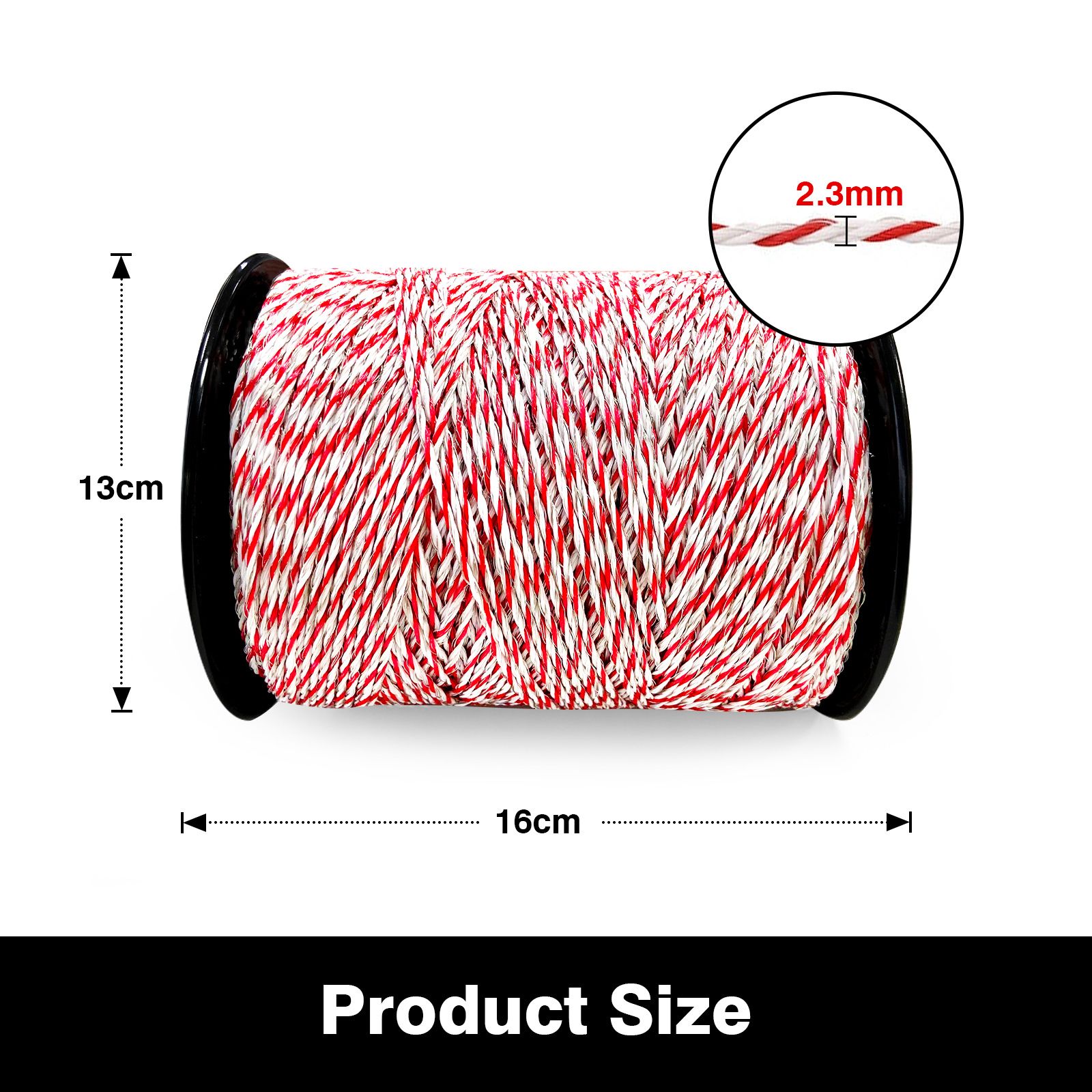 Electric Fence Poly Wire Portable Temporary Fencing Polywire 400 Meters ...