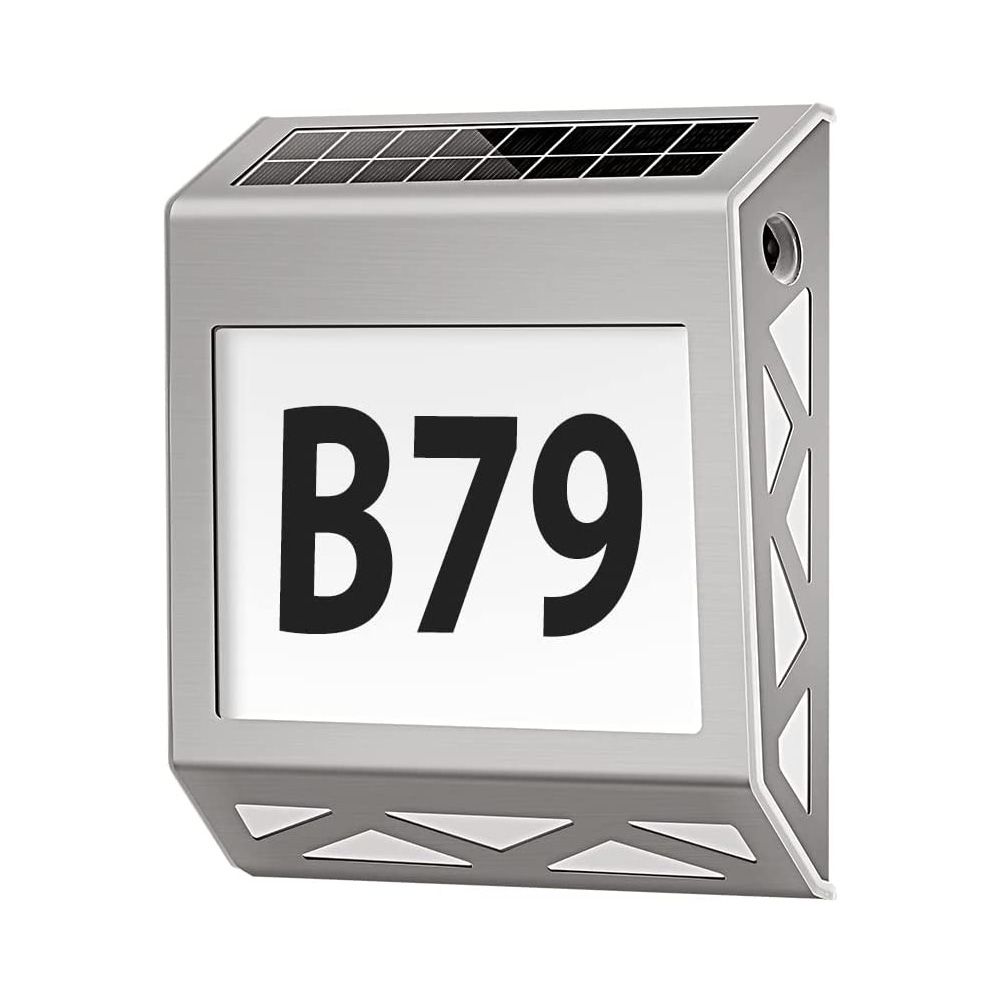 Solar Illuminated House Number 8 LEDs Solar House Number with Twilight