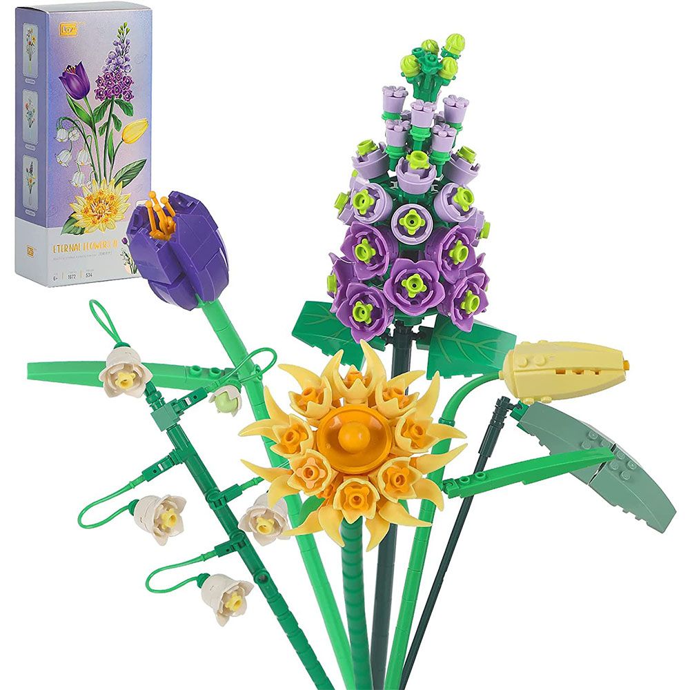 Flower Bouquet Building Blocks Set, Artificial Flower Bouquet Building ...