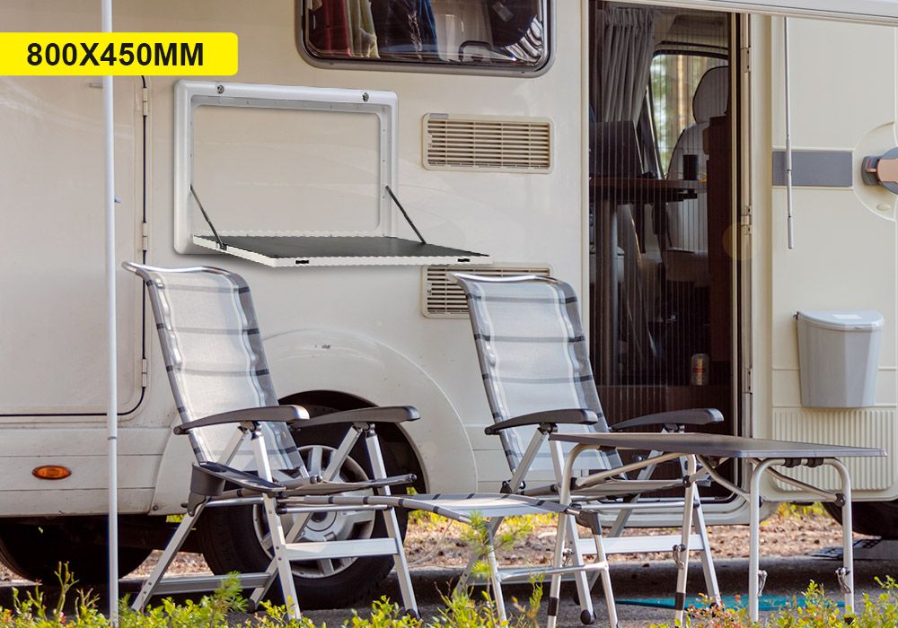 RV Wall Camper Table Folding Picnic Caravan Camping Exterior Mount ...