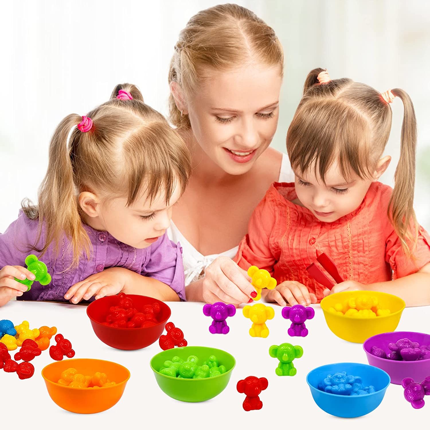 Matching Koala Counting Games with Color Sorting Bowls, Preschool ...