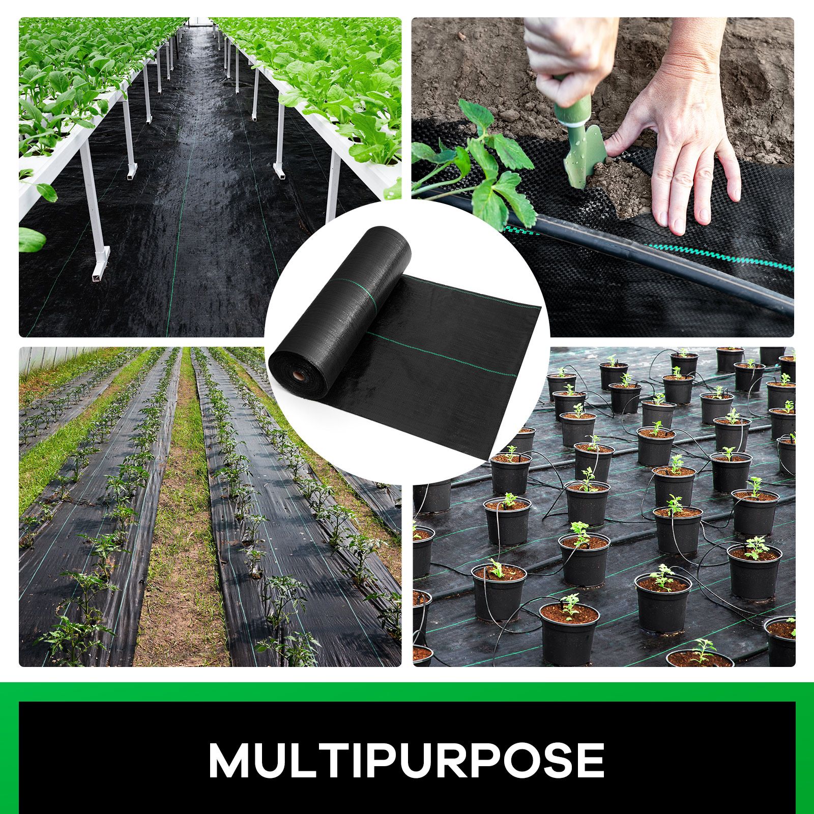 Weed Control Mat Ground Cover Barrier Gardening Garden Landscape Block ...
