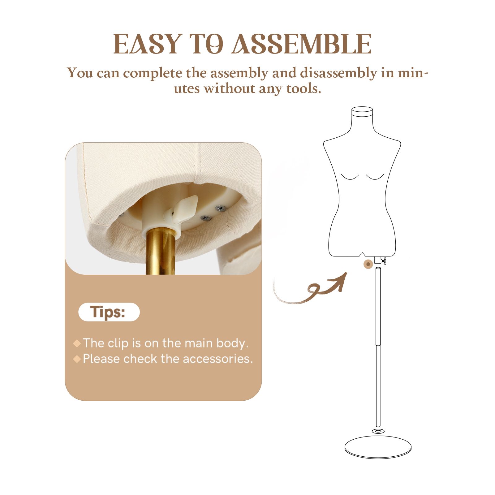 Female Mannequin Dummy Model Manikin Dressmaking Dress Form Upper Torso ...