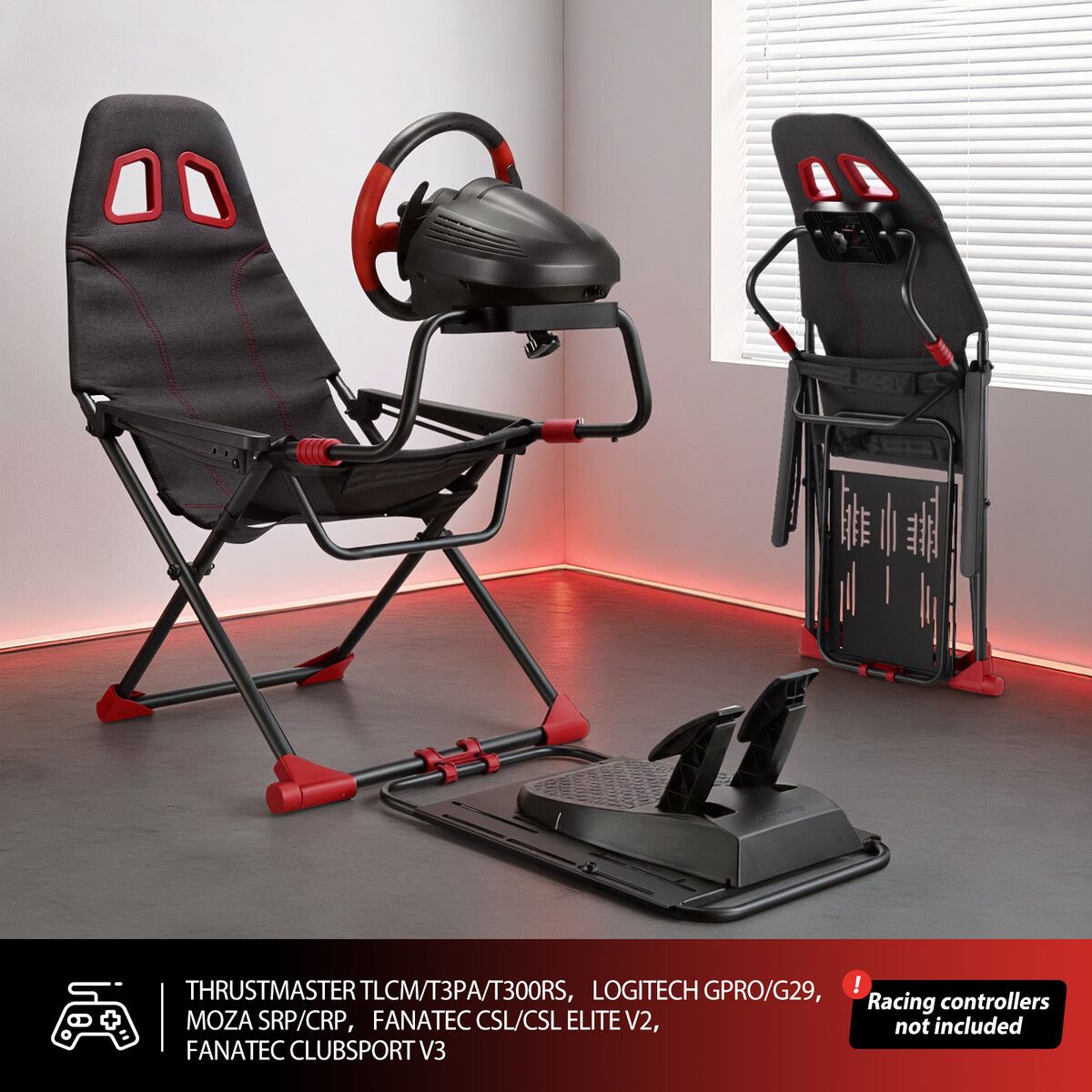Racing Simulator Wheel Stand Sim Steering Gaming Cockpit Foldable ...