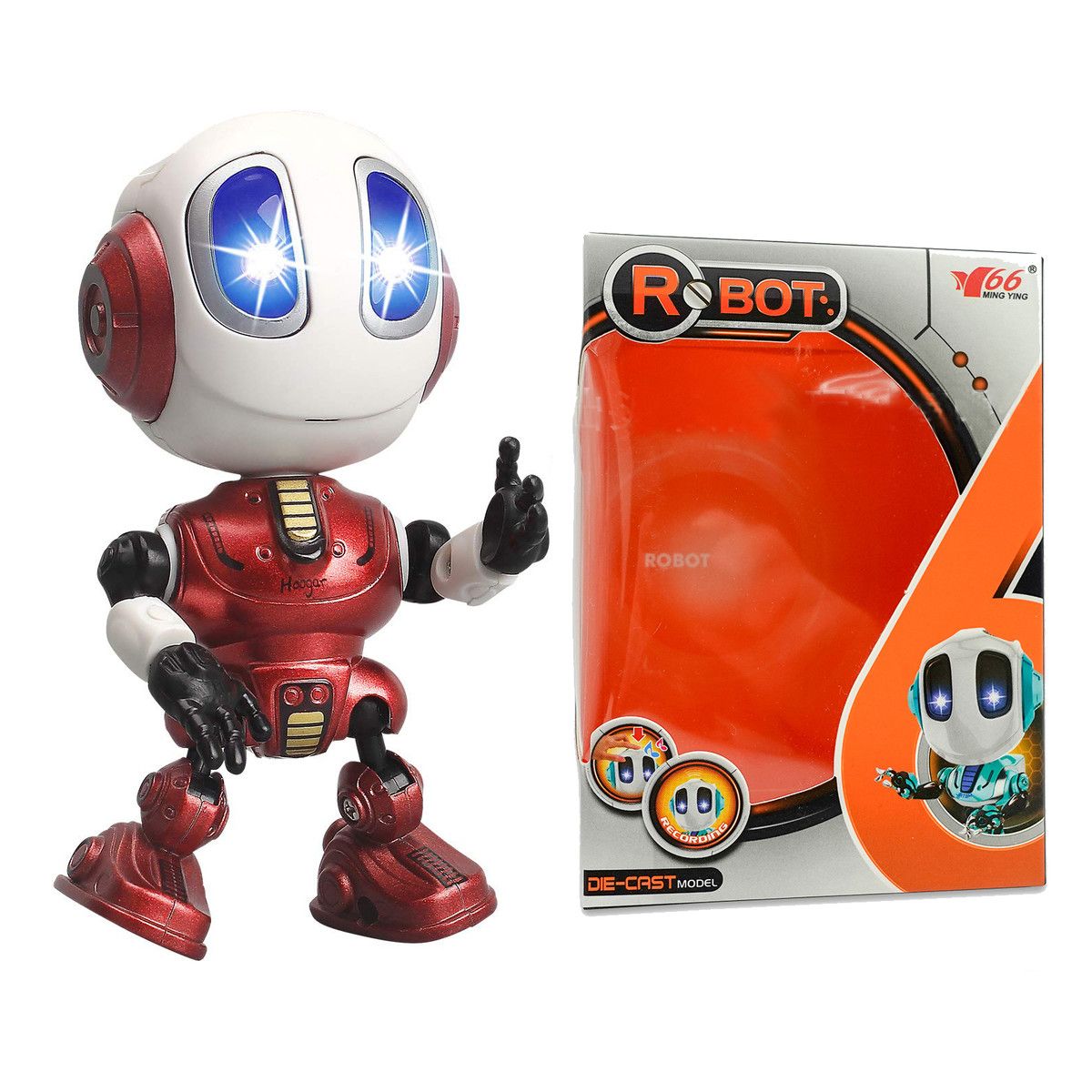 Smart Talking Robot Toy DIY USB Electric Toy Colorful LED Eyes ...