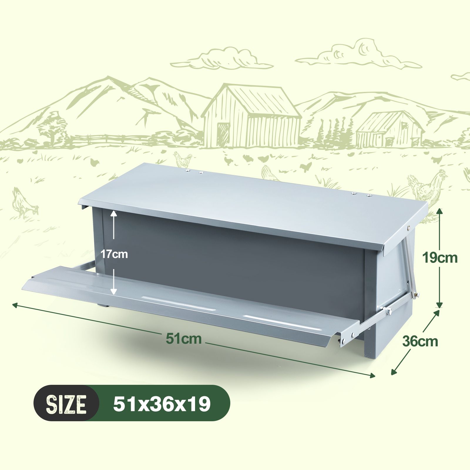 16L Auto Chicken Feeder Poultry Hen Chook Feeding Treadle Food ...