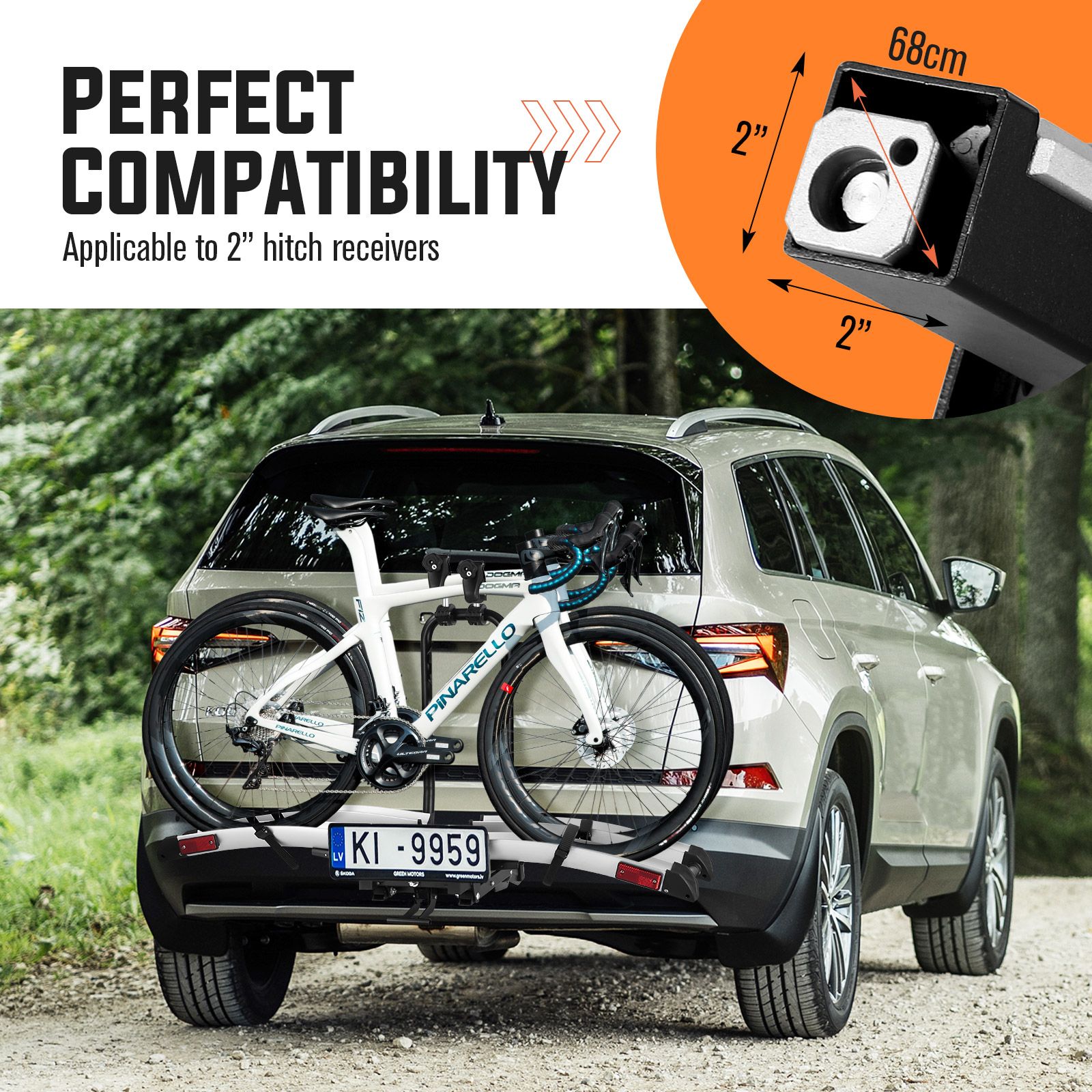 2 Ebike Rack for Car SUV Rear Bike Bicycle Carrier Platform Holder 2 ...