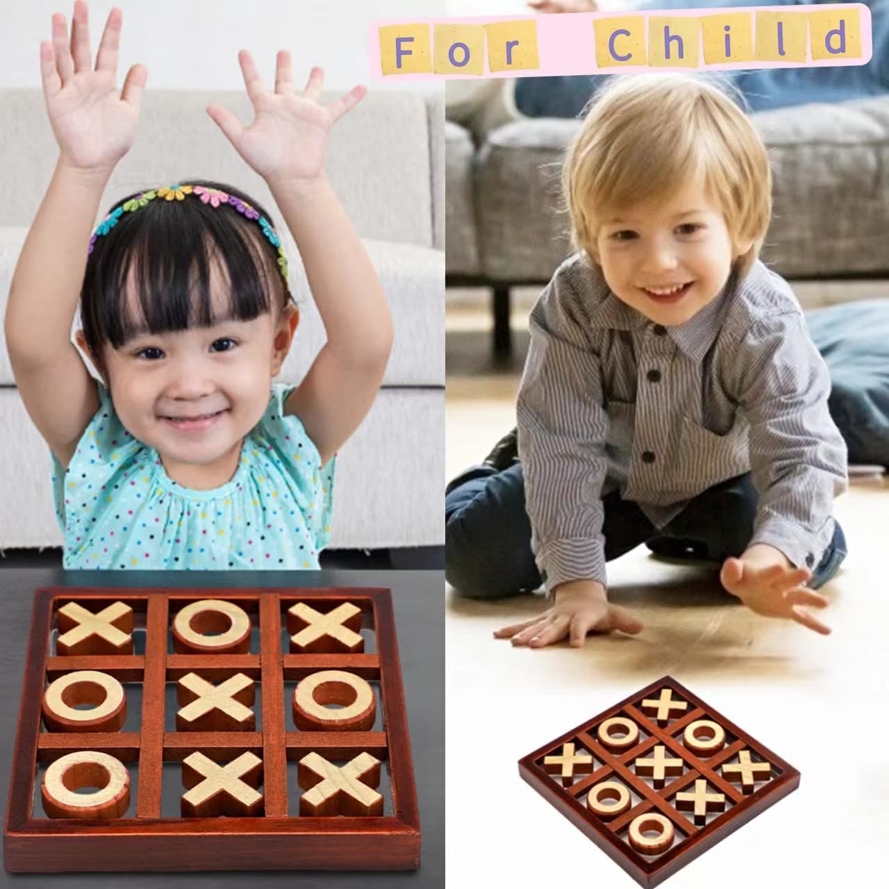 Tic Tac Toe Board Game, Small Wooden Tic Tac Toe Family Game Table Toy ... Tic Tac Toe Board Game, Small Wooden Tic Tac Toe Family Game Table Toy ...