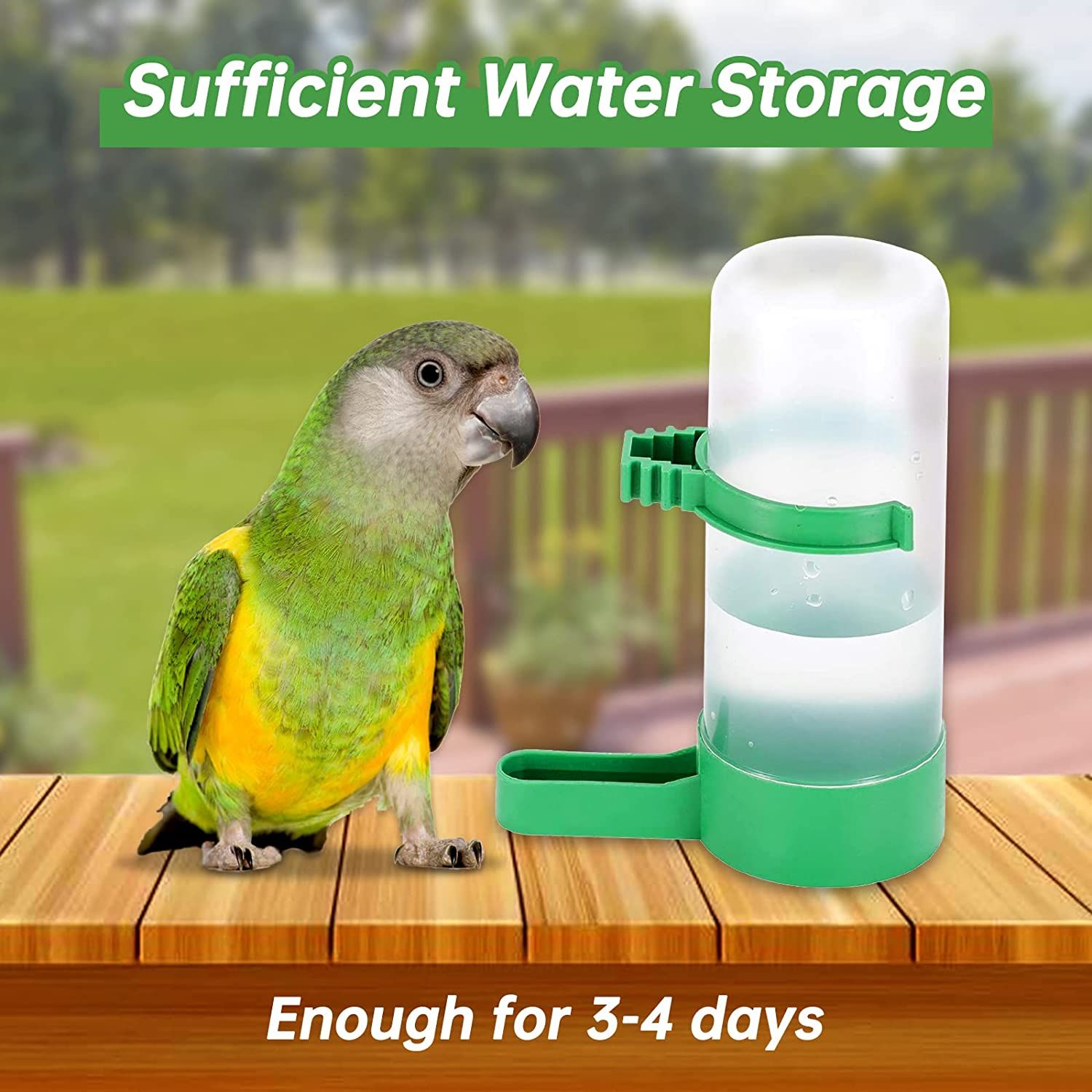 Bird Water Dispenser for Cage, 2pcs Bird Water Bowl 60ml Automatic No ...