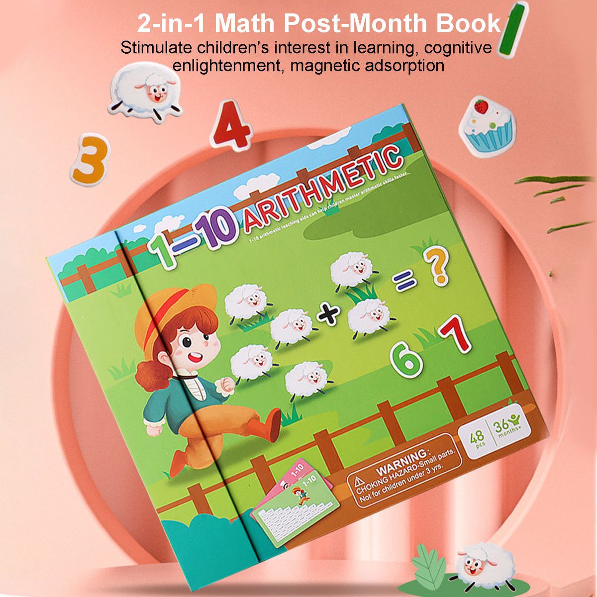 Math Busy Book For Toddlers Magnetic Sticking Preschool Learning ...