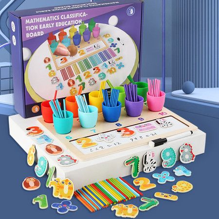 Wooden Mathematical Classification Early Education Toy Board Safe ...
