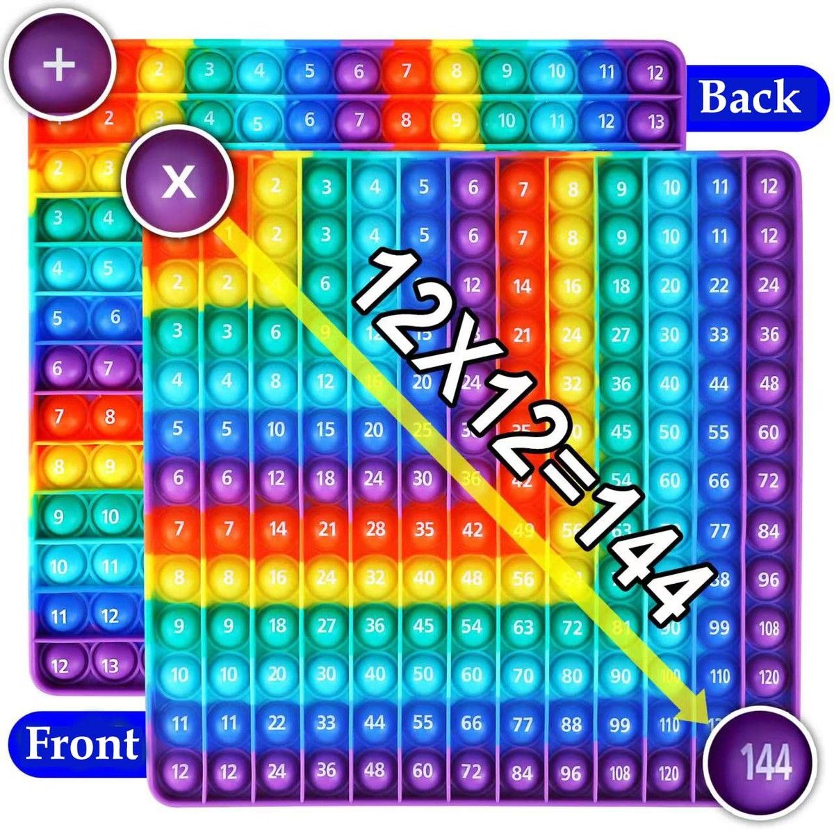 12 X 12 Multiplication Board Game Numbers Addition and Multiplication ...