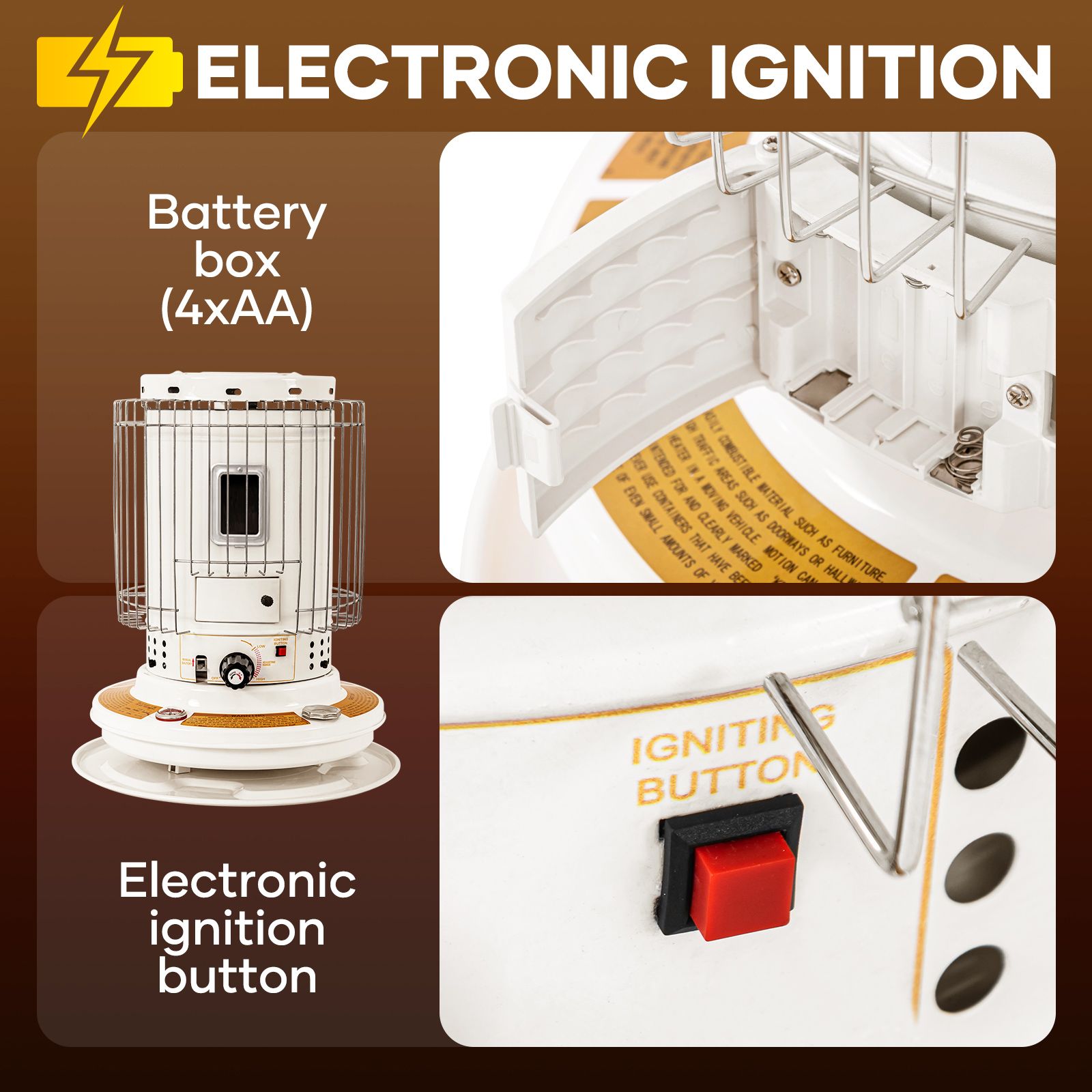 2in1 Kerosene Heater Stove Portable Indoor Outdoor Space Radiant ...
