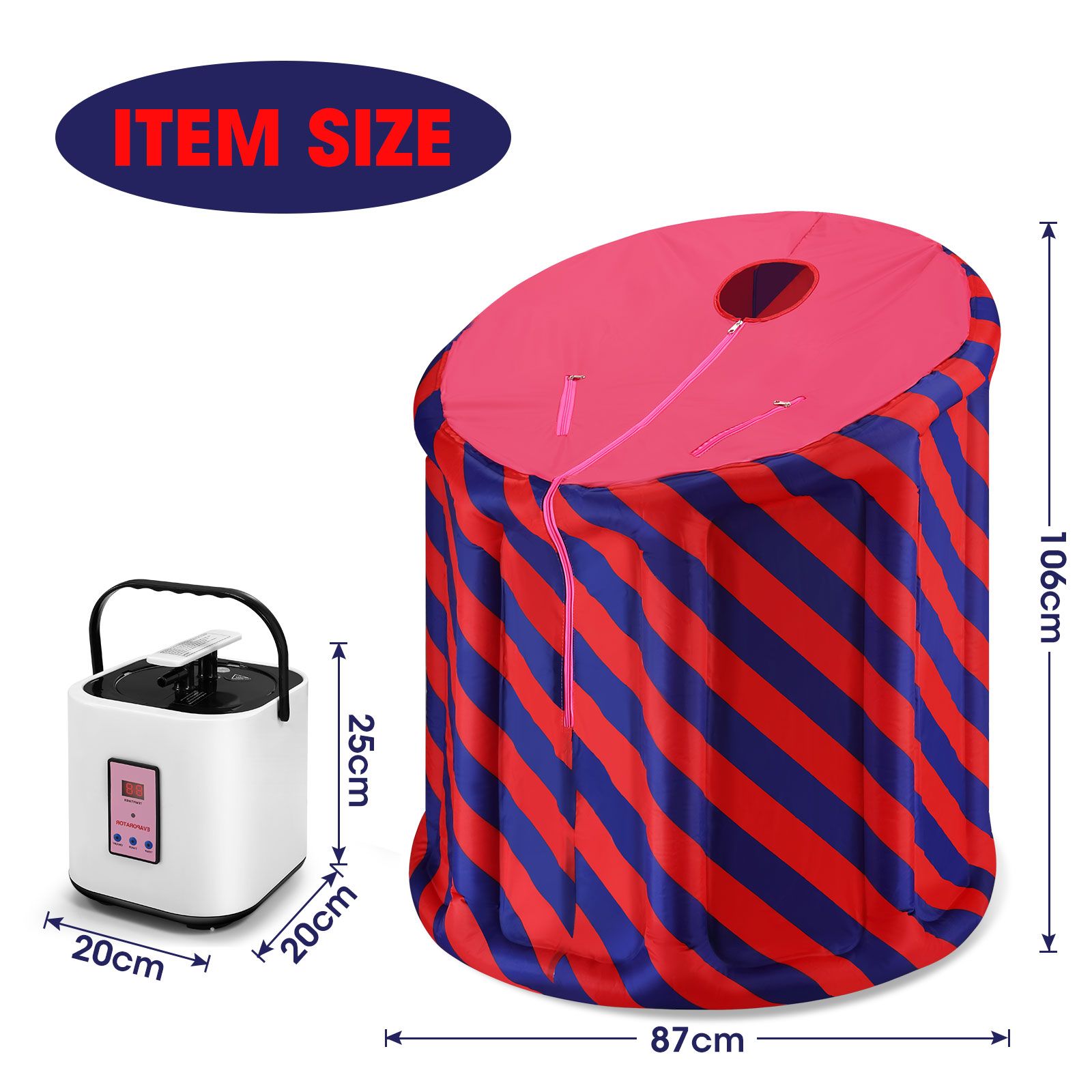Portable Steam Sauna Home Spa Inflatable Full Body Steamer Bath Tent ...