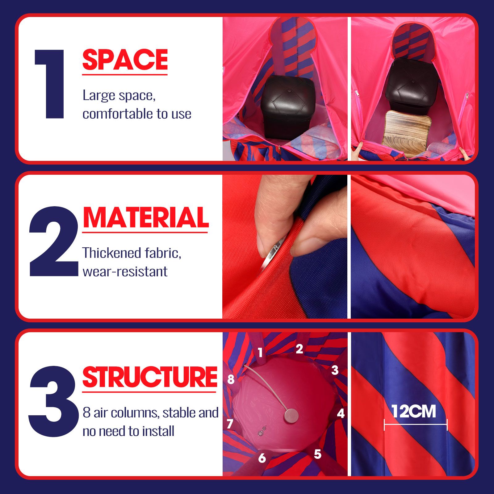 Portable Steam Sauna Home Spa Inflatable Full Body Steamer Bath Tent ...