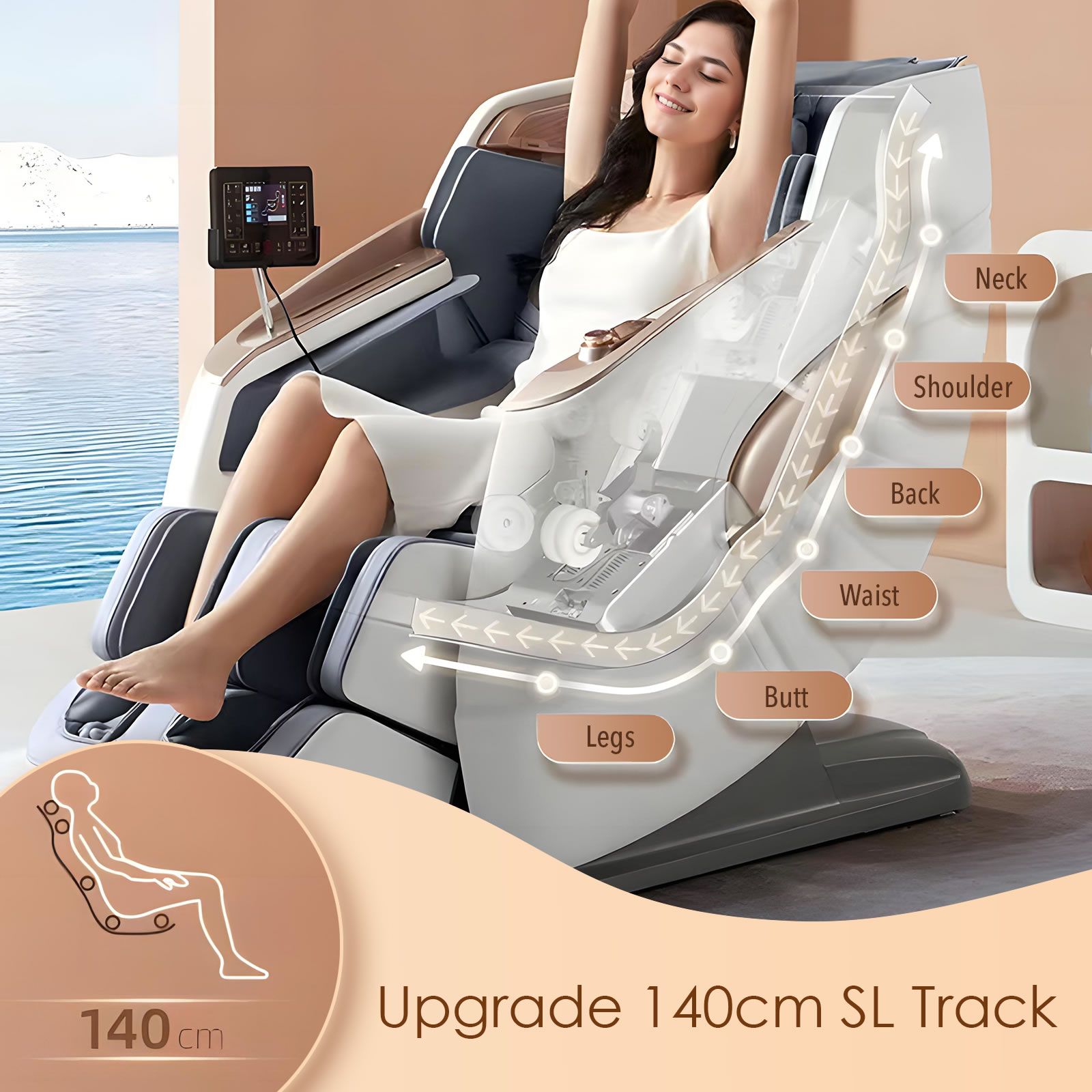 Homasa 4D Massage Chair Electric Recliner Zero Gravity Full Body ...