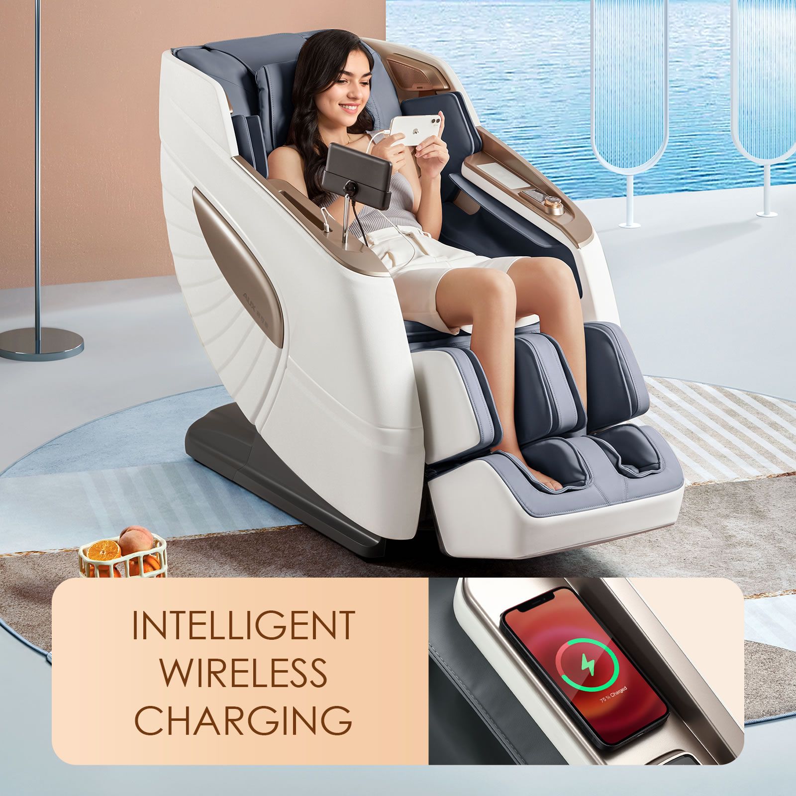 Homasa 4D Massage Chair Electric Recliner Zero Gravity Full Body ...