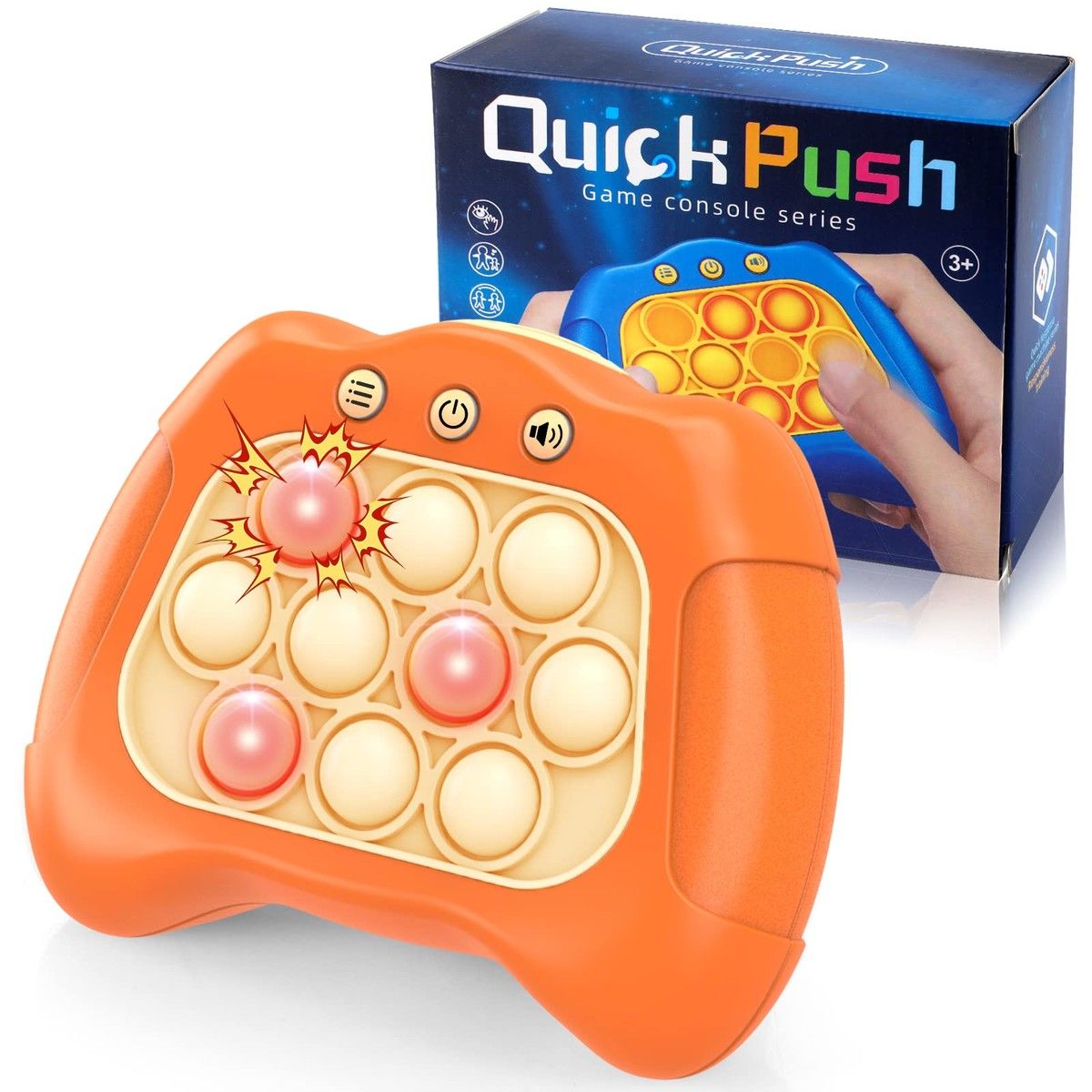 Electronic Handheld Puzzle Pop Light Up Game for Kids，Sensory Fidget ...