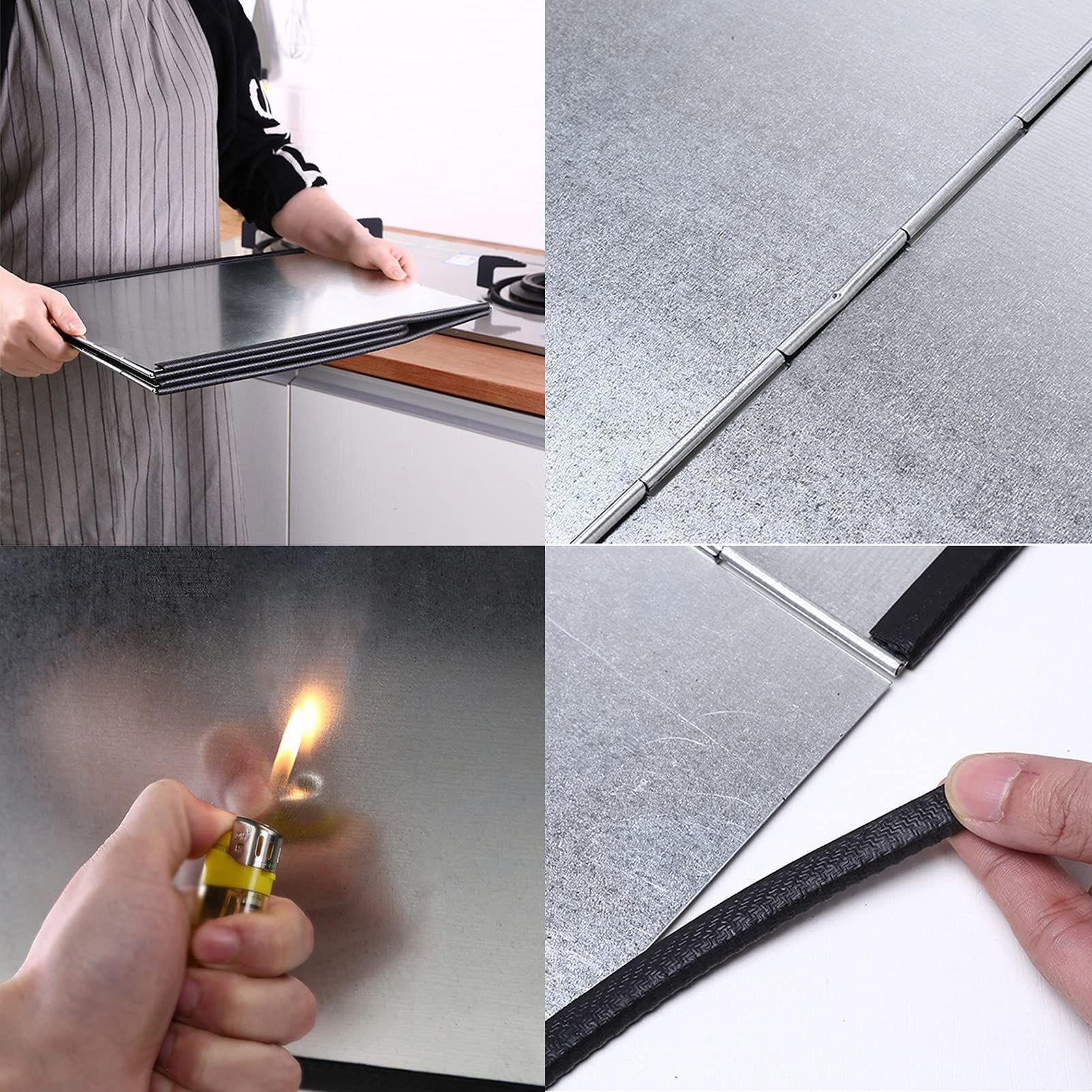 Stove Splatter Guard Grease Splatter Shield Nonstick Stove Splash Guard ...