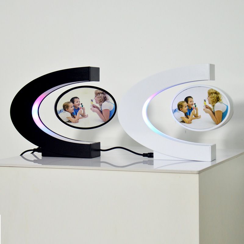 Magnetic Levitating Floating Photo Frame with Colourful LED Light ...