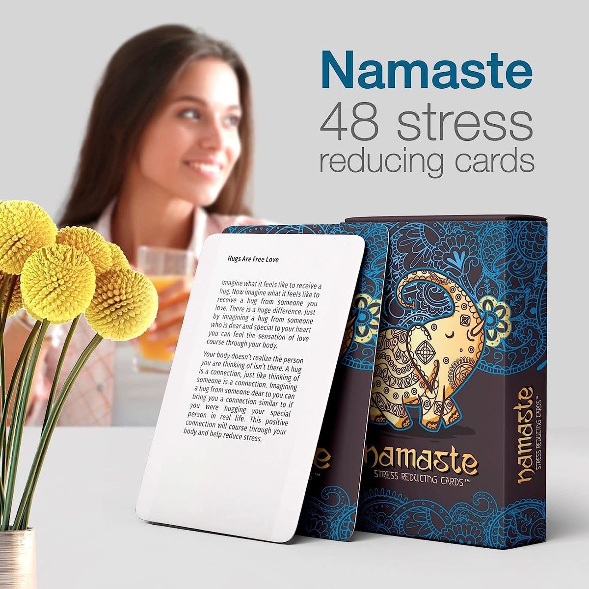 Namaste Stress Reducing Cards, Self Care Cards, Anxiety and Stress ...