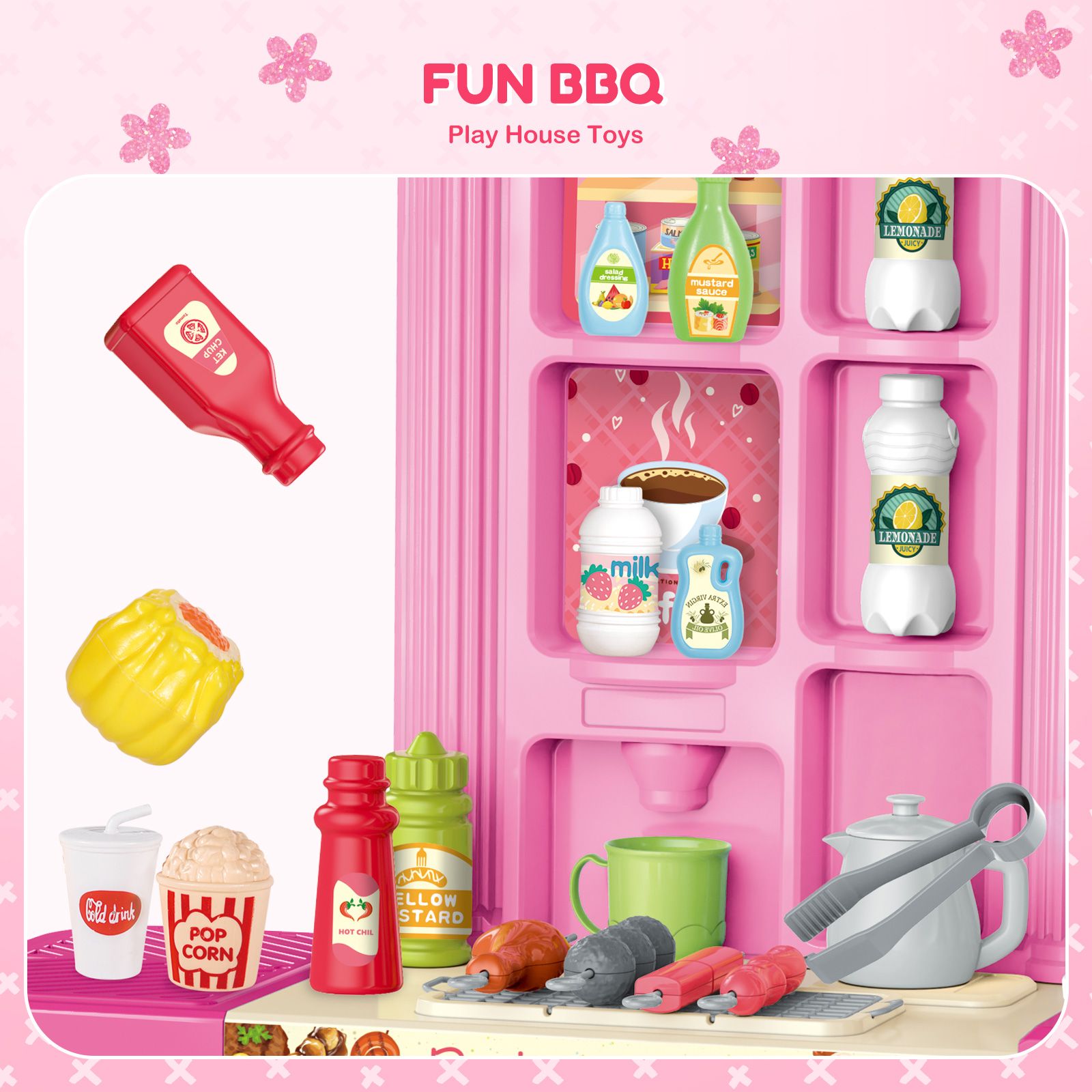 3 IN 1 Pretend Kitchen Play Role Cooking Toys Set Children Cookery ...