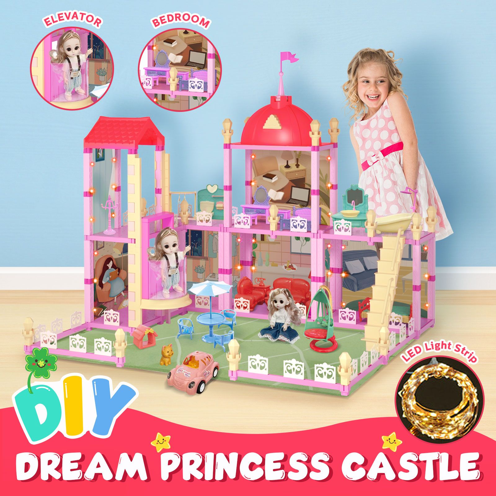 Doll House Barbie Dream Play Furniture Playhouses Toys Dollhouse ...