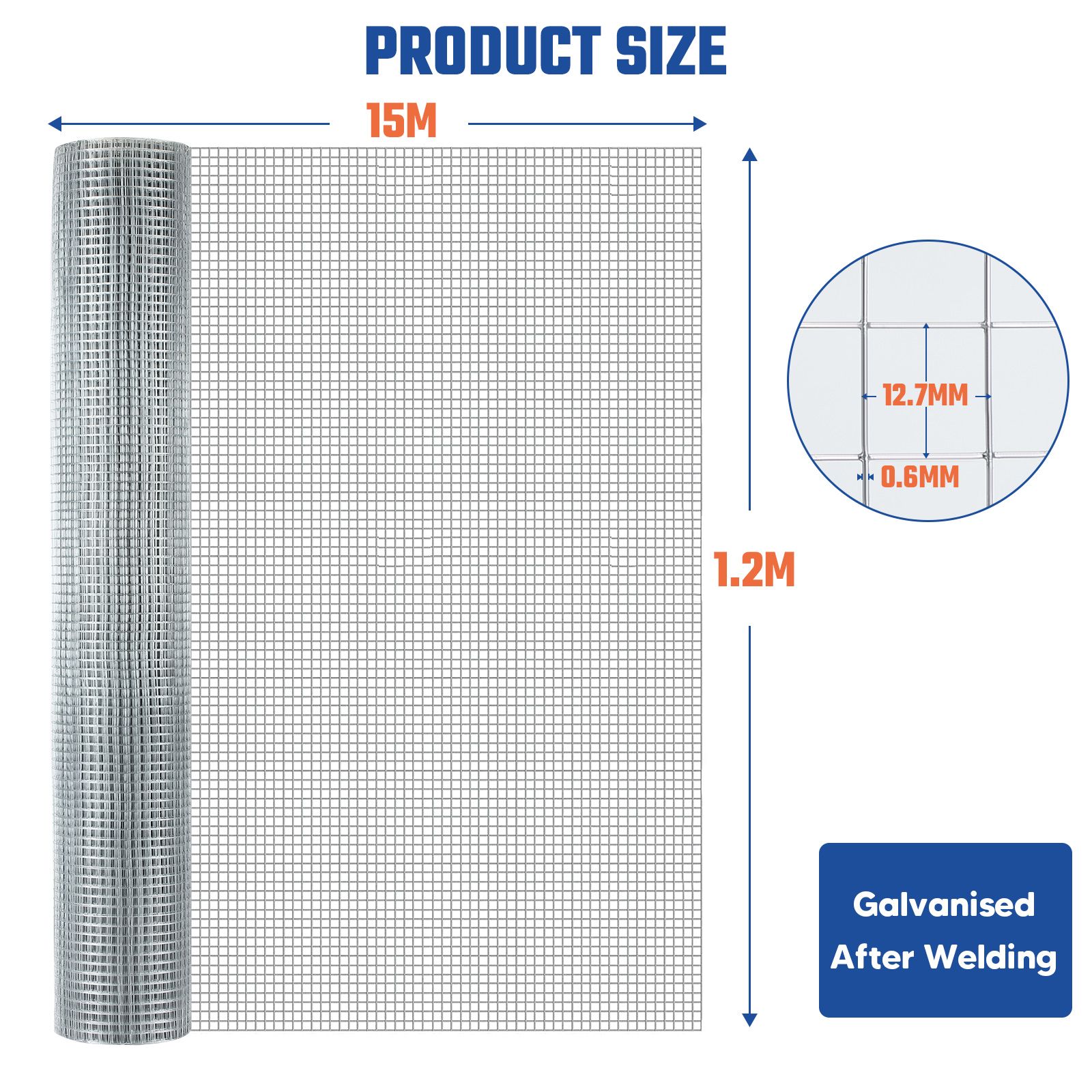 Hardware Cloth Galvanised Welded Wire Mesh Fence Roll Chicken Coop ...