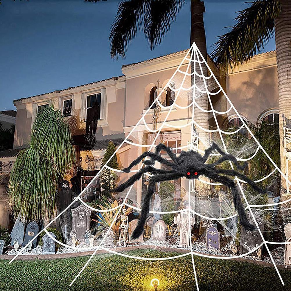 Halloween Decorations Outdoor Halloween Spider Web Decor Scary Giant ...